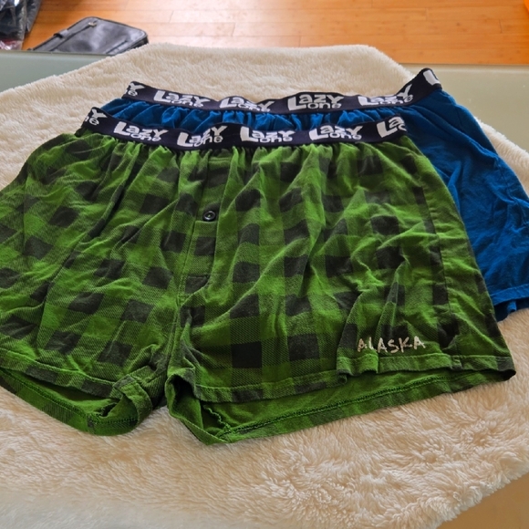 Lazy One | Underwear & Socks | Lazy One Green And Blue Boxers | Poshmark